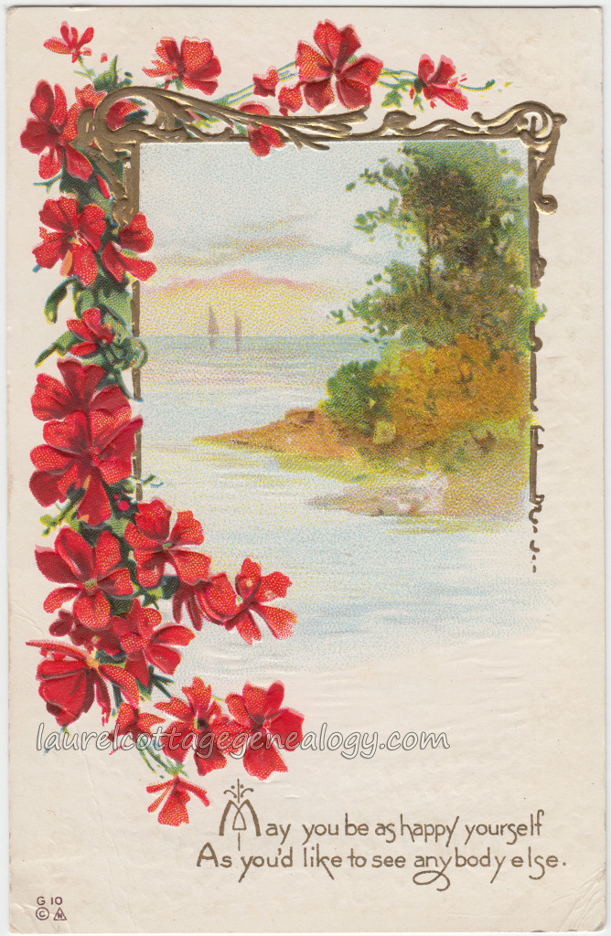 old and vintage postcard publisher logos | Laurel Cottage Genealogy