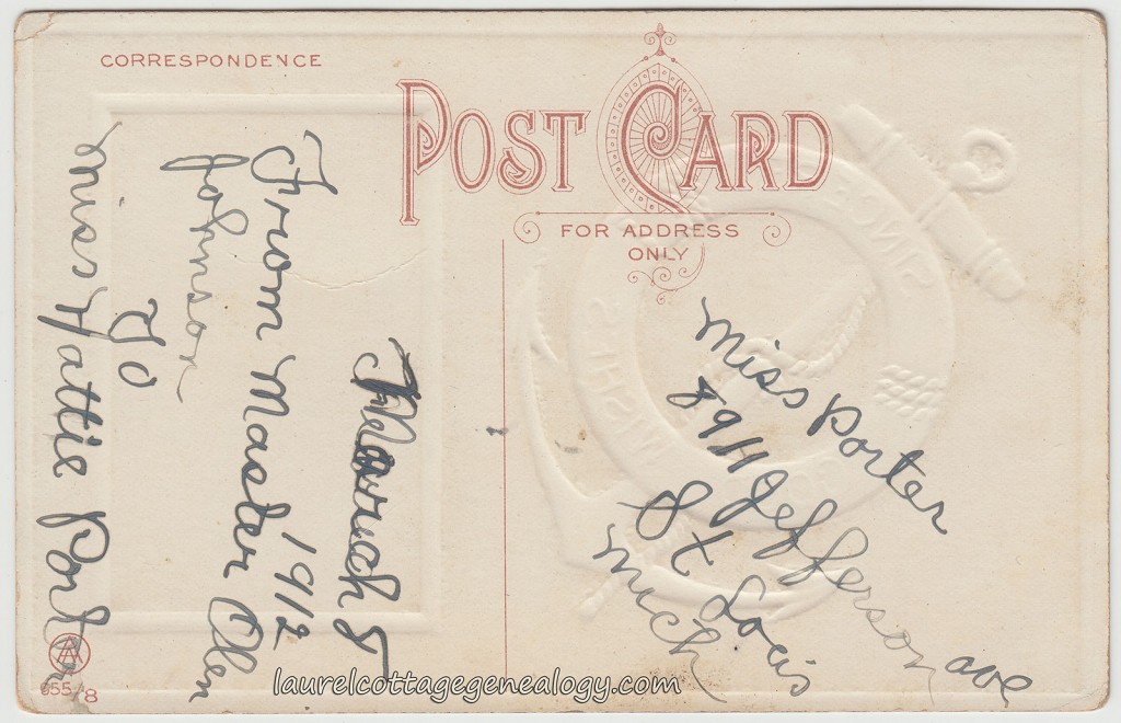 old postcard publisher logos and header designs | Laurel Cottage Genealogy